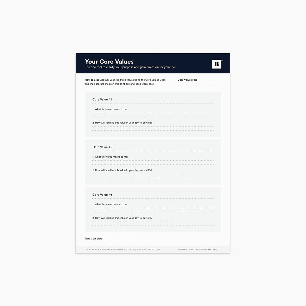 Uncover Your Core Values with This Powerful Worksheet