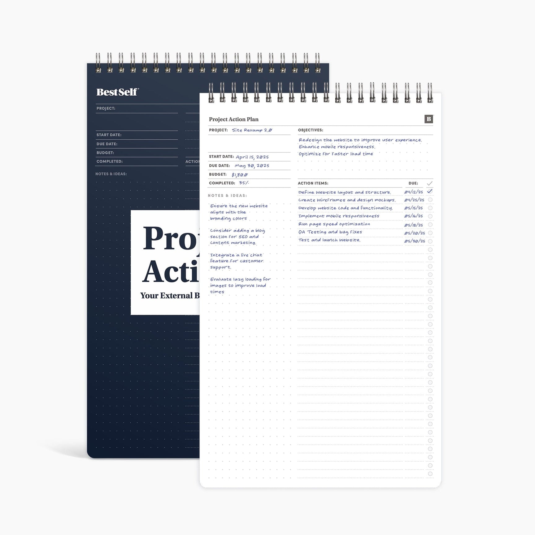 Plan Efficiently with Our Project Action Pad – BestSelf Co.