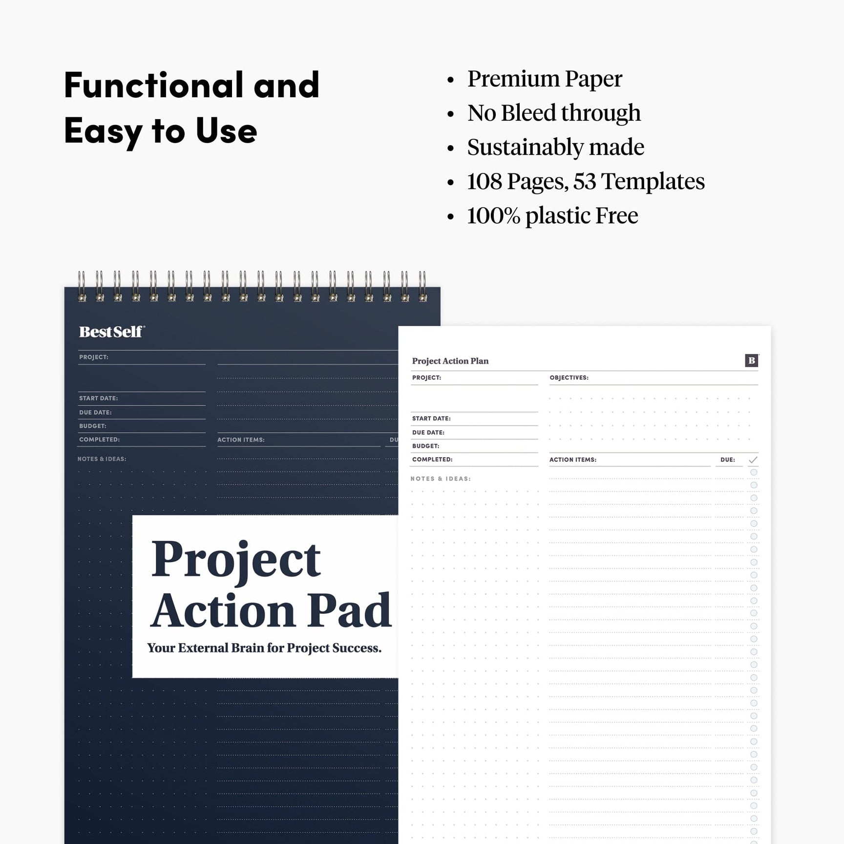 Plan Efficiently with Our Project Action Pad – BestSelf Co.