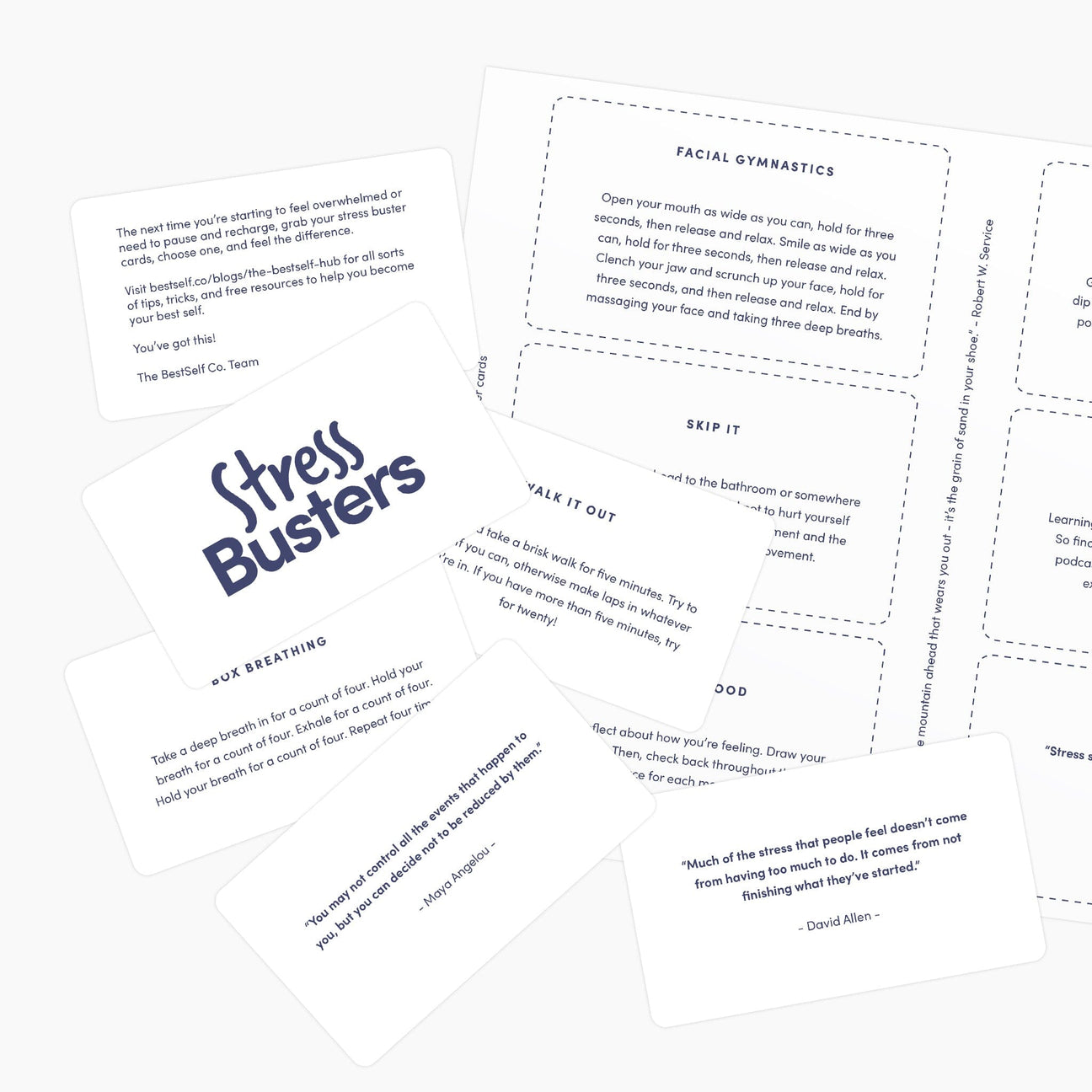 Stress Busters Action Cards - Digital Download | BestSelf – BestSelf Co.