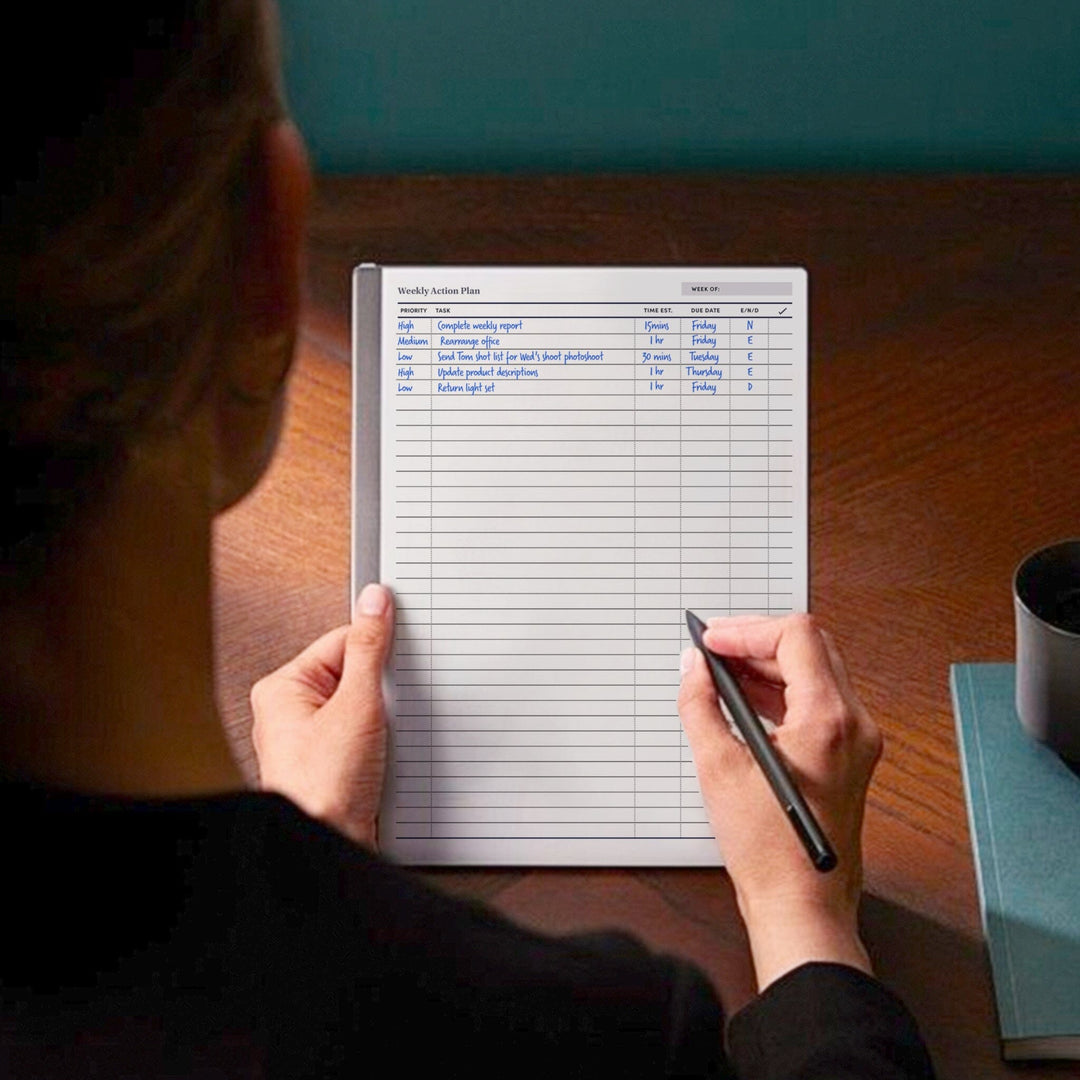 Weekly Action Pad for Remarkable Tablets – BestSelf Co.