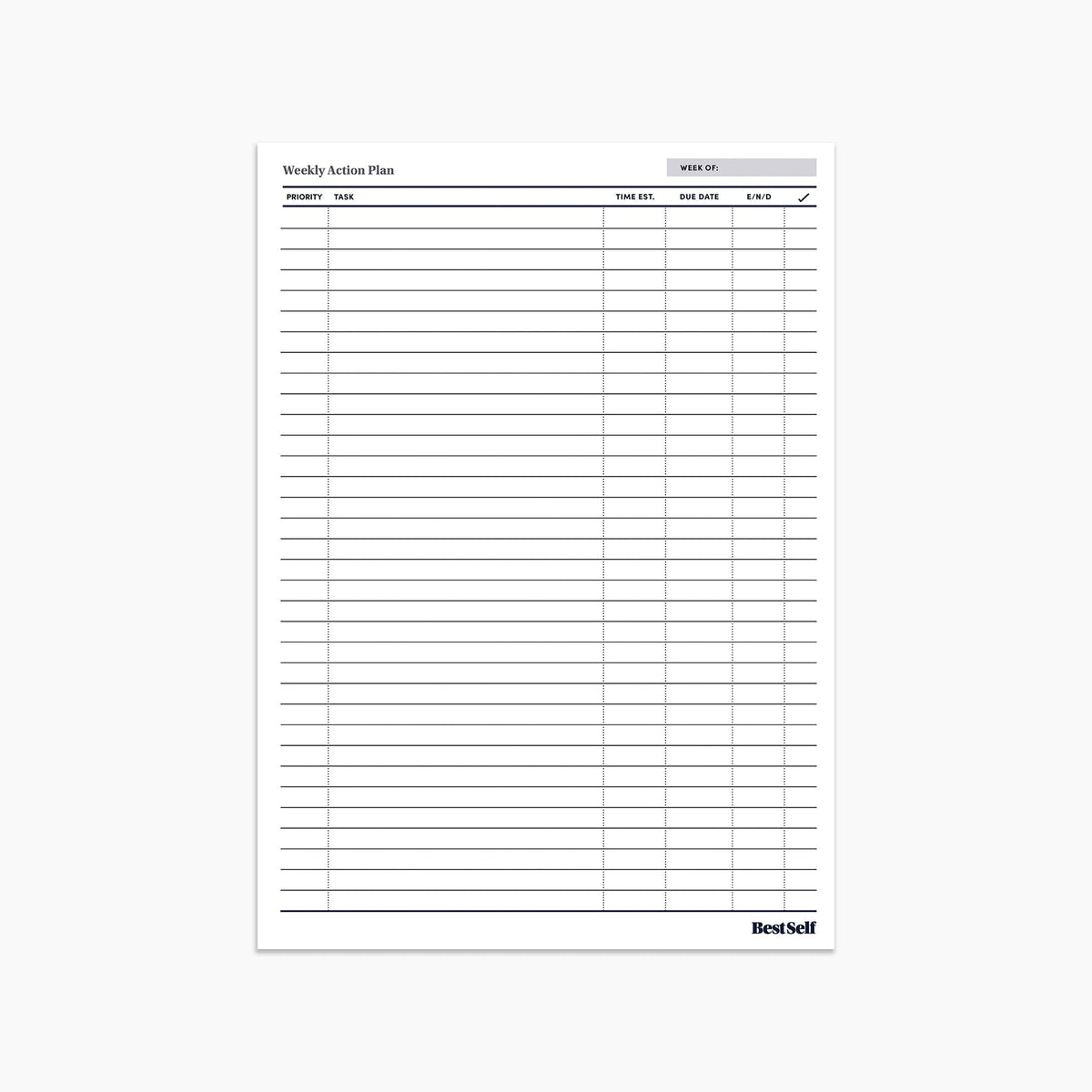 Weekly Action Pad for Remarkable Tablets (Digital Download)