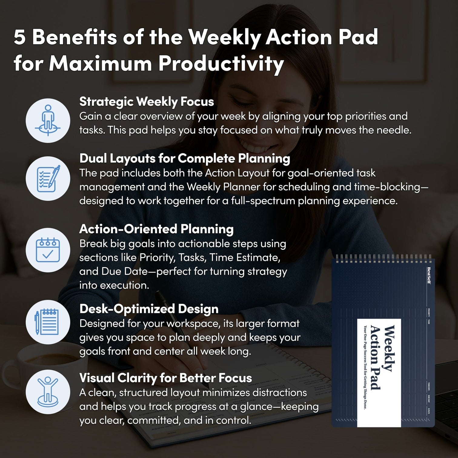 Weekly Action Planner | Organize Your Week | BestSelf – BestSelf Co.