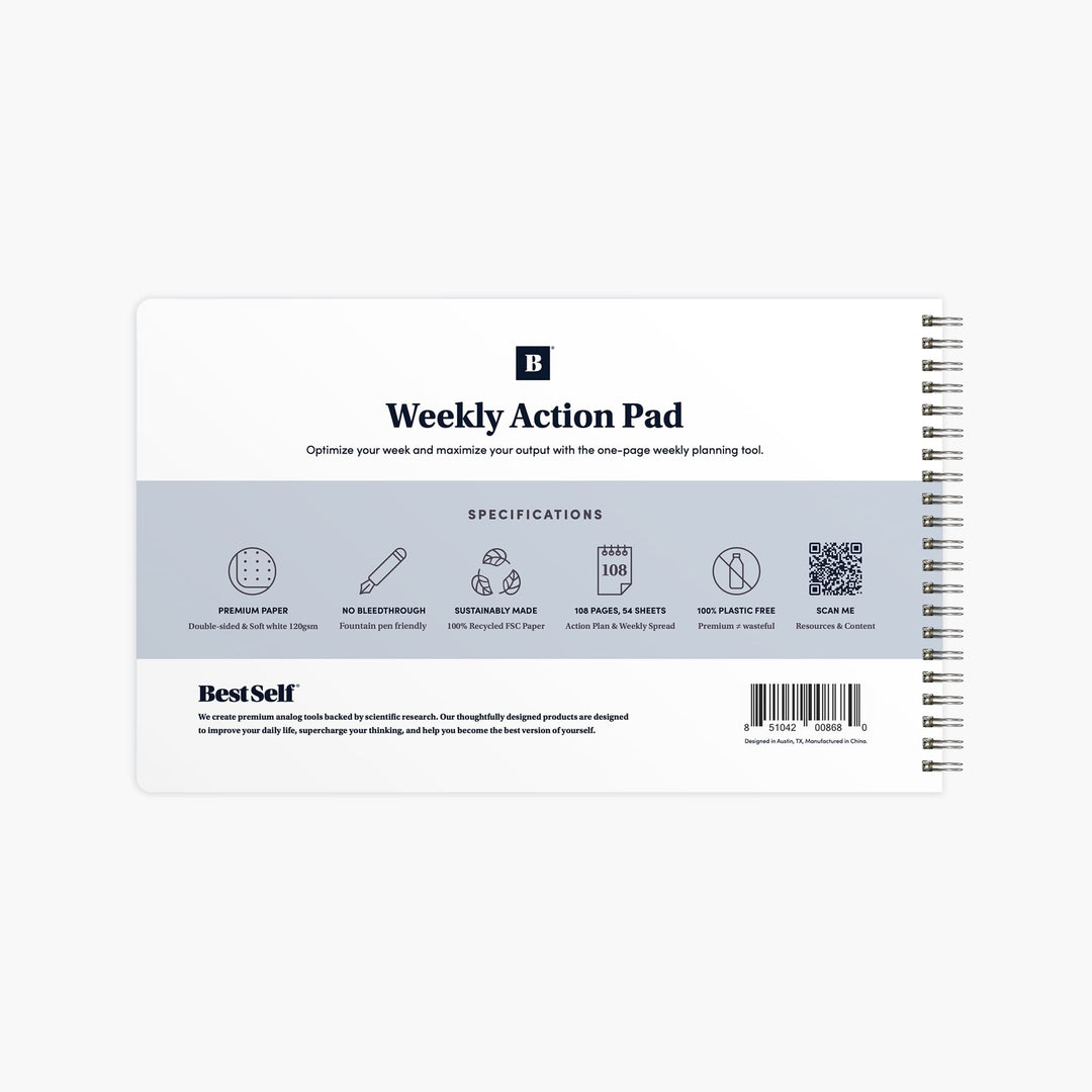 Weekly Action Planner | Organize Your Week | BestSelf – BestSelf Co.