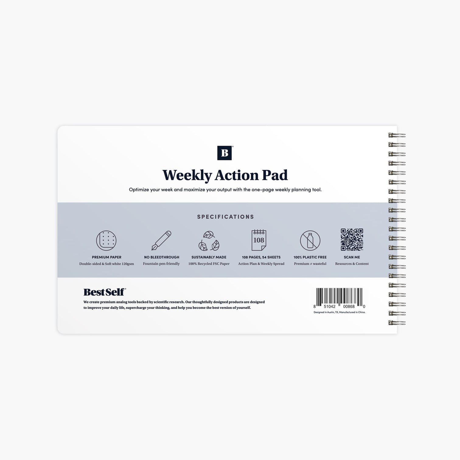 Weekly Action Planner | Organize Your Week | BestSelf – BestSelf Co.